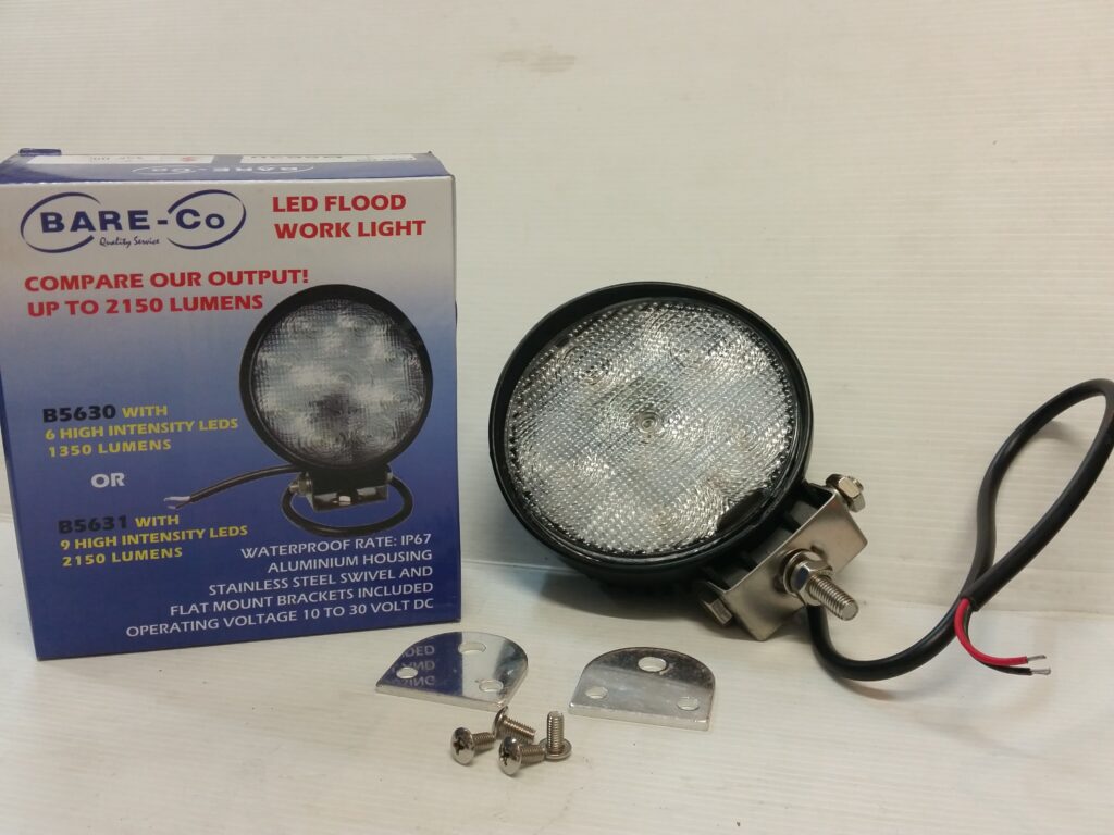 Work Flood Light with 6 High Intensity LEDS 1350 Lumens - HVTM