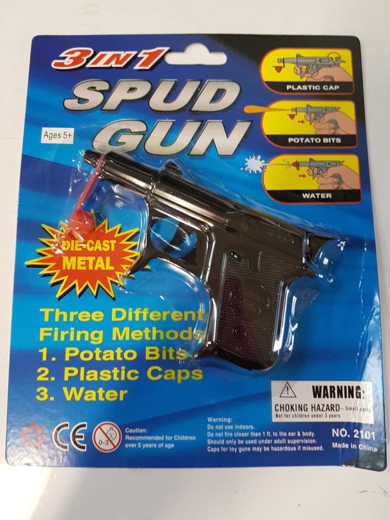 Spudmaster Metal Potato Gun Toy - HVTM