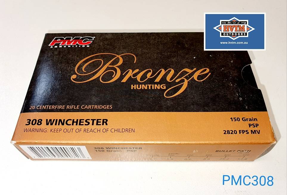 PMC 308 Winchester 308SP 150GR PSP Ammunition - HVTM