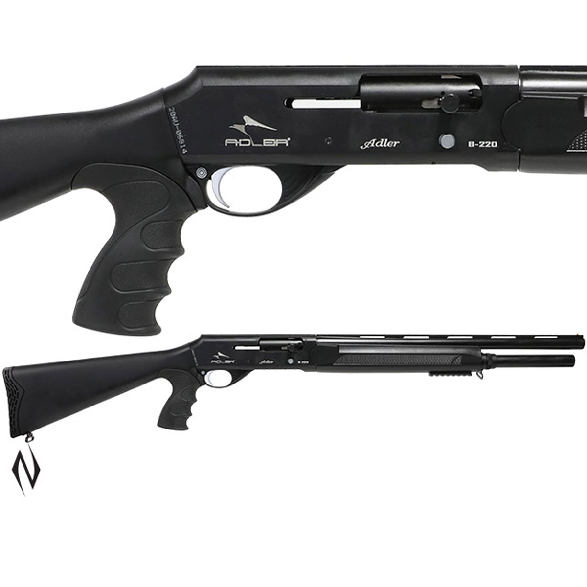ADLER B220 12G 20" PISTOL GRIP STRAIGHT PULL SHOTGUN 7 SHOT - HVTM